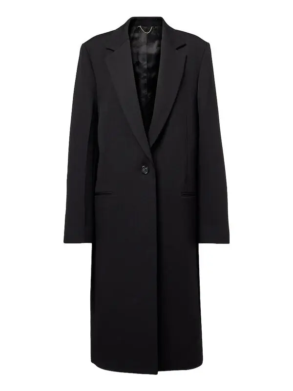 TOTEME Wool-blend Canvas Coat - Black