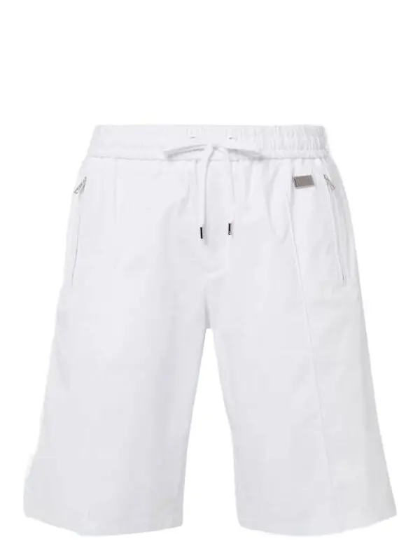 Dolce & Gabbana Cotton Gabardine Bermuda Shorts - White