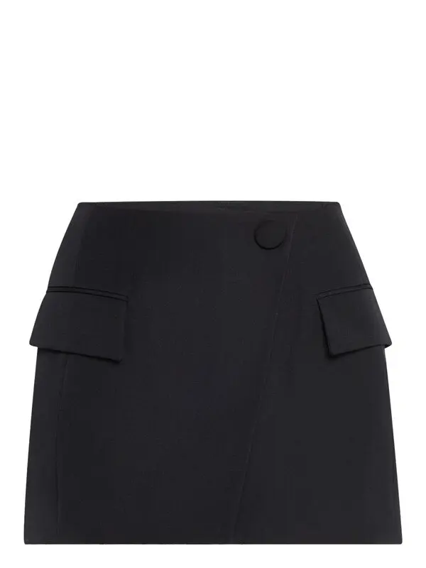 Balmain Grain De Poudre Mini Wrap Skirt - Black