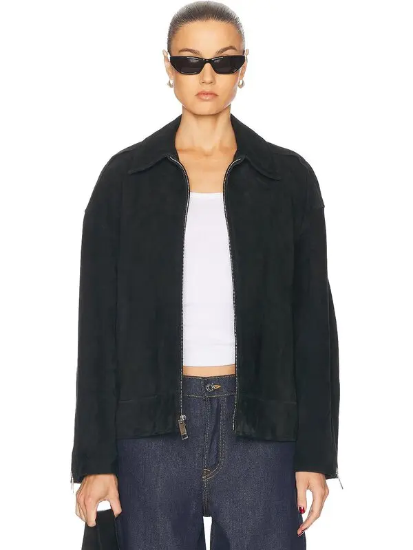GRLFRND Alek Suede Jacket - Black