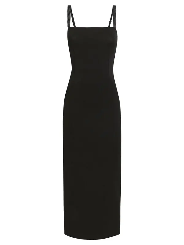 Dolce & Gabbana Jersey Milano Rib Sheath Dress - Black