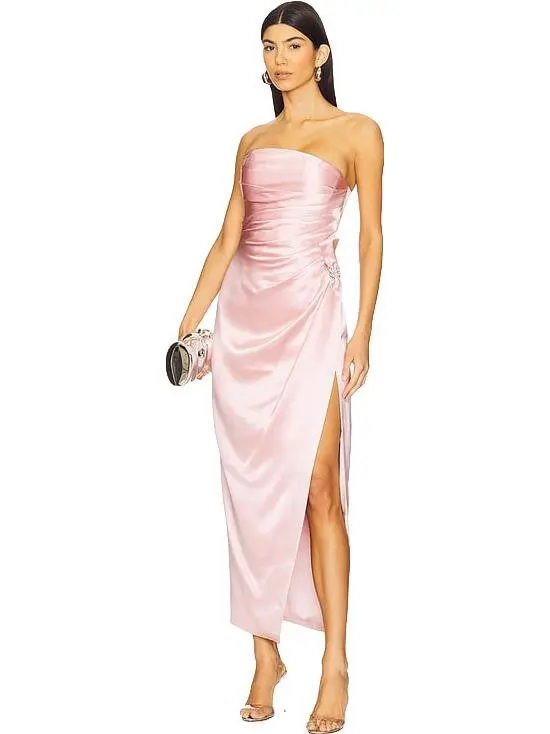 NANA JACQUELINE Emilia Satin Dress - Pink
