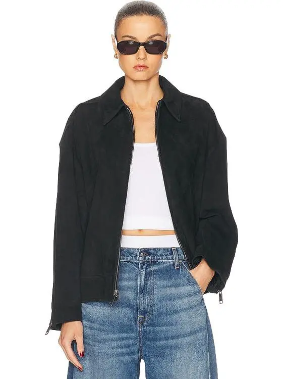 GRLFRND Alek Suede Jacket - Black