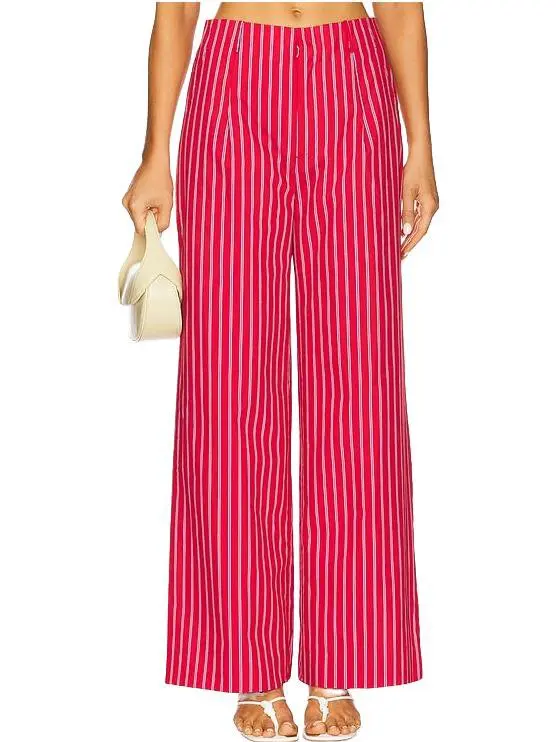Line & Dot Claudine Pants - Red