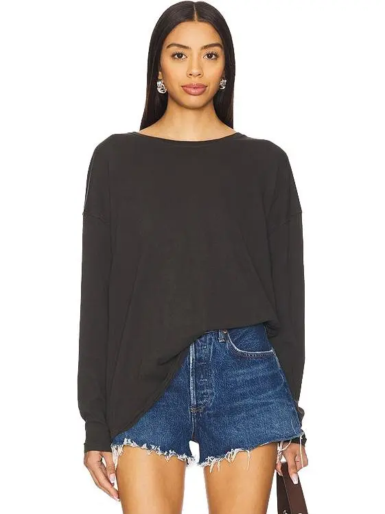 Free People We The Free Nina Long Sleeve Tee - Black