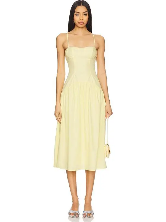 MORE TO COME Margaery Midi Dress - Yellow