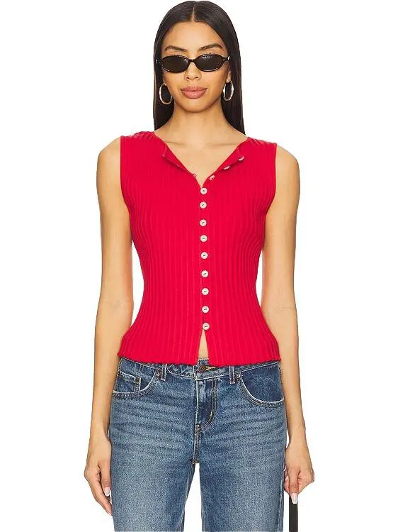 Free People Tilly Vest - Tomato Puree