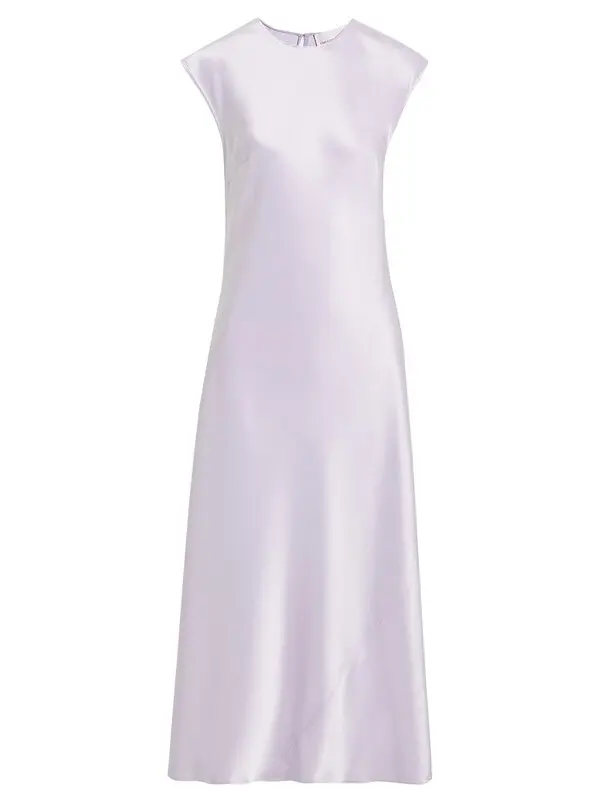 Carolina Herrera Satin Midi Dress - Lilac