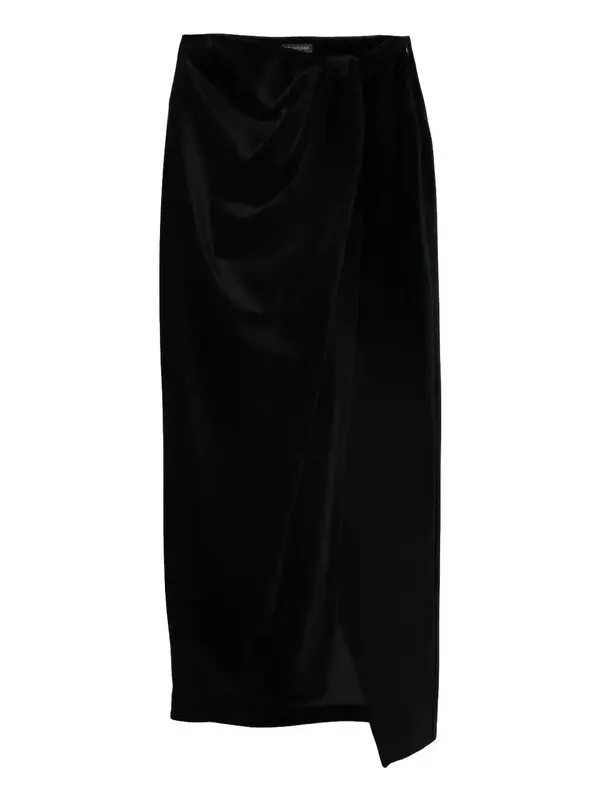 Balenciaga Velvet Midi Skirt - Black