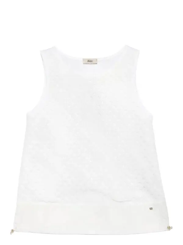 Herno Crochet-panel Vest - White