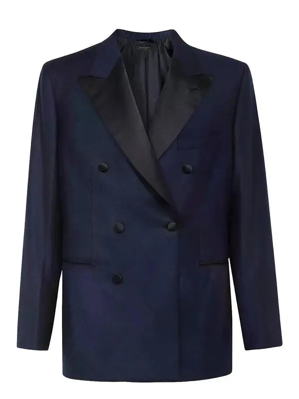 Brioni Satin-lapels Blazer - Blue