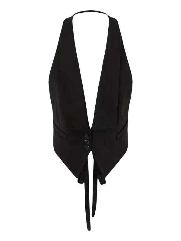 Pinko Rear-tied Vest - Black