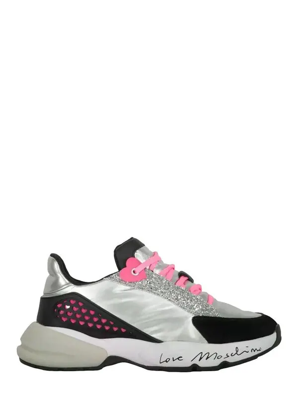 Moschino Colour-block Sneakers - Silver