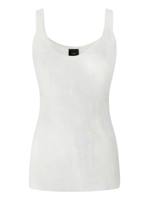 Pinko Ripped Tank Top - White