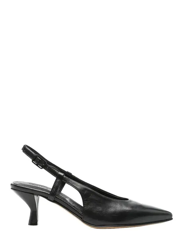 POMME D´OR Pomme D'or 55mm Leather Slingback Pumps - Black