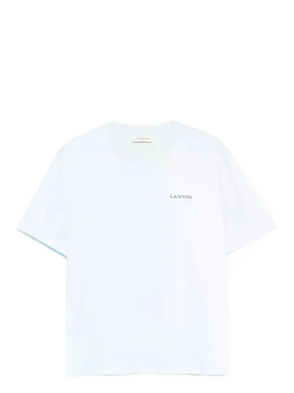 LANVIN Logo-embroidered T-shirt - Blue
