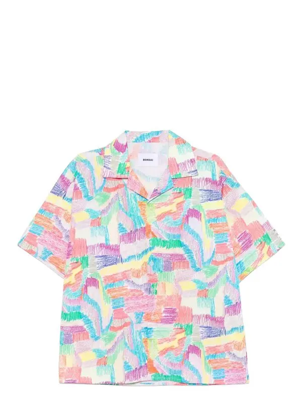 BONSAI Abstract-print Shirt - Blue