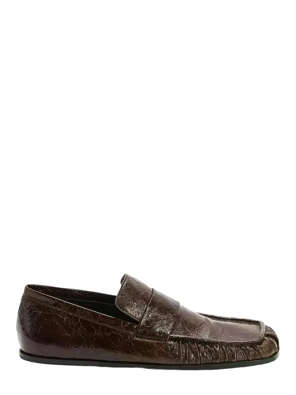 JIL SANDER Leather Loafers - Brown