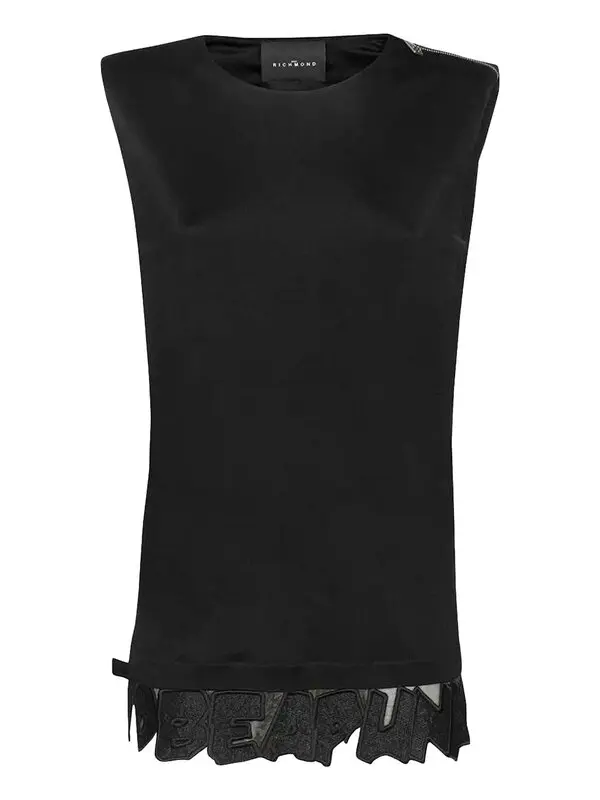 John Richmond Sleeveless Top - Black