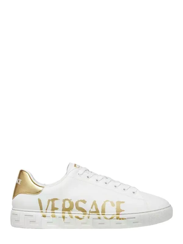 Versace Greca Logo-print Sneakers - White