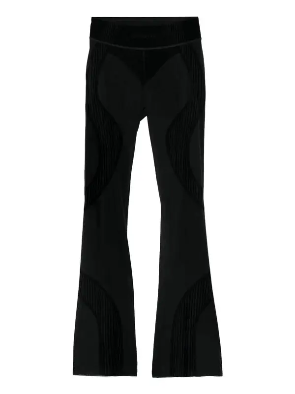 MISBHV Flocked Flared Trousers - Black