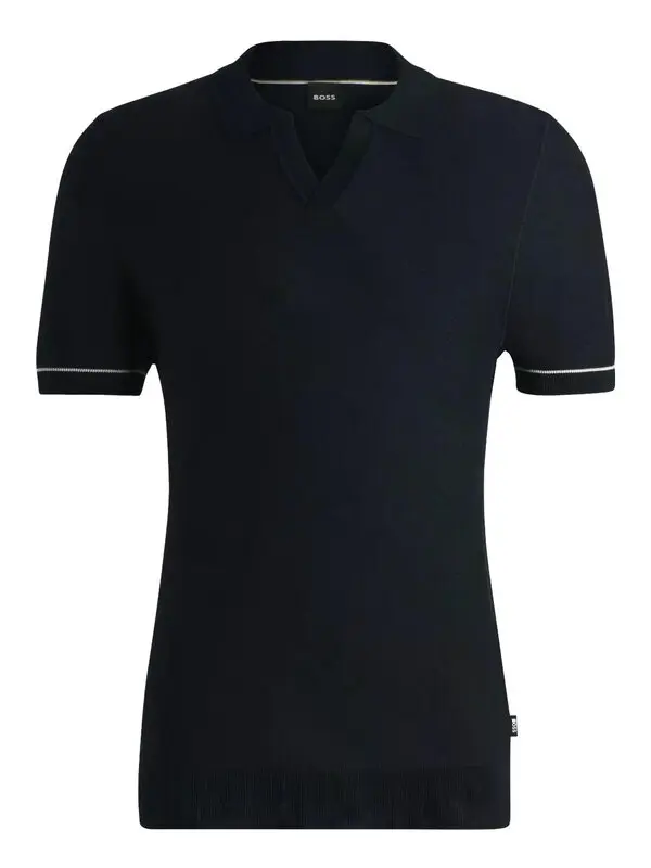 BOSS V-neck Polo Shirt - Blue