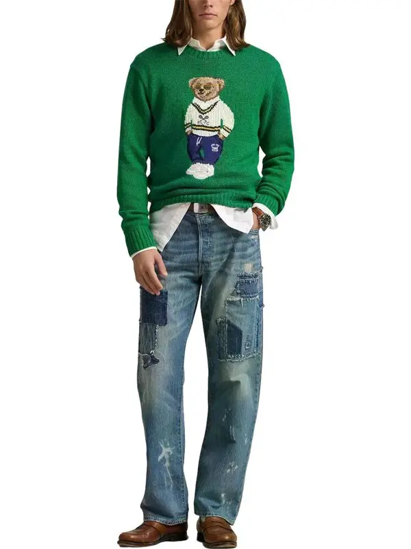 Polo Ralph Lauren Polo Bear-intarsia Jumper - Green