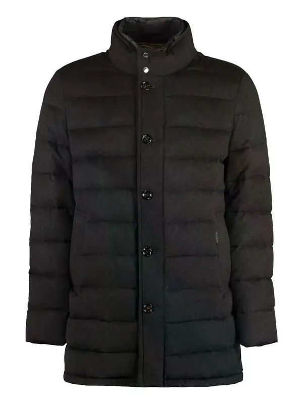 MOORER Calegari Quilted Coat - Brown