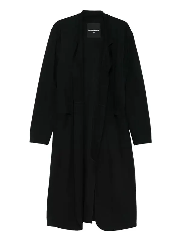 AGANOVICH Panelled Belted Coat - Black