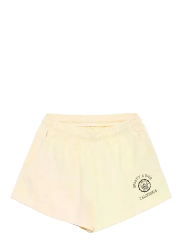 SPORTY & RICH Logo-print Shorts - Yellow