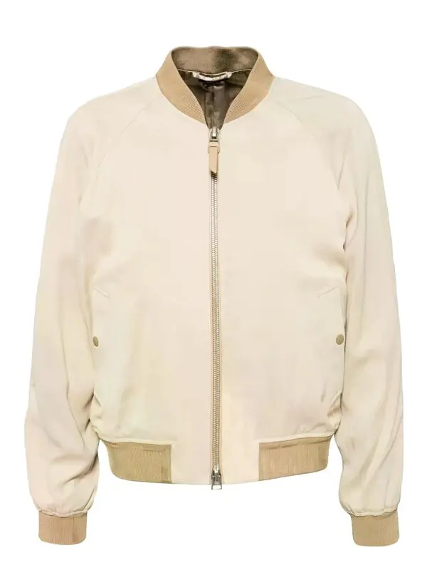 TOM FORD Twill Bomber Jacket - Neutrals