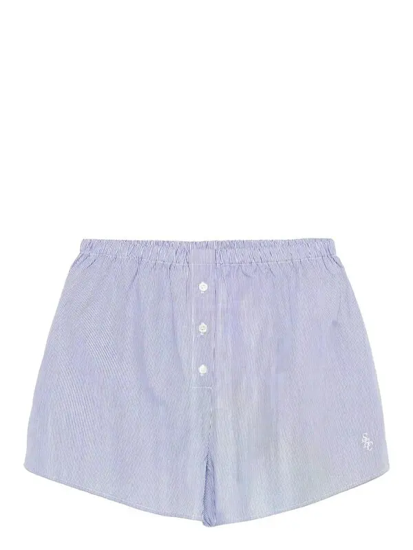 SPORTY & RICH Striped Shorts - Blue