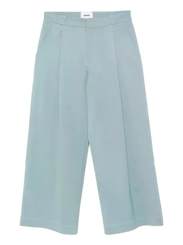 BONSAI Pleated Trousers - Blue