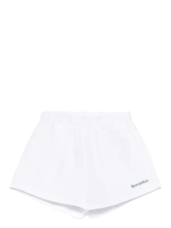 SPORTY & RICH Logo-print Shorts - White