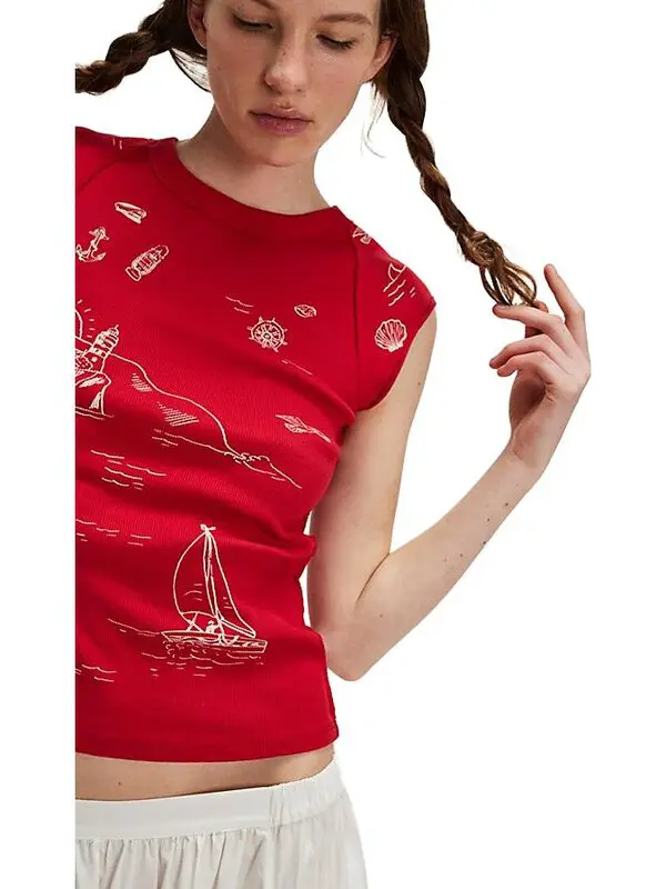RAGABOND Nautical Doodle Tee - Red