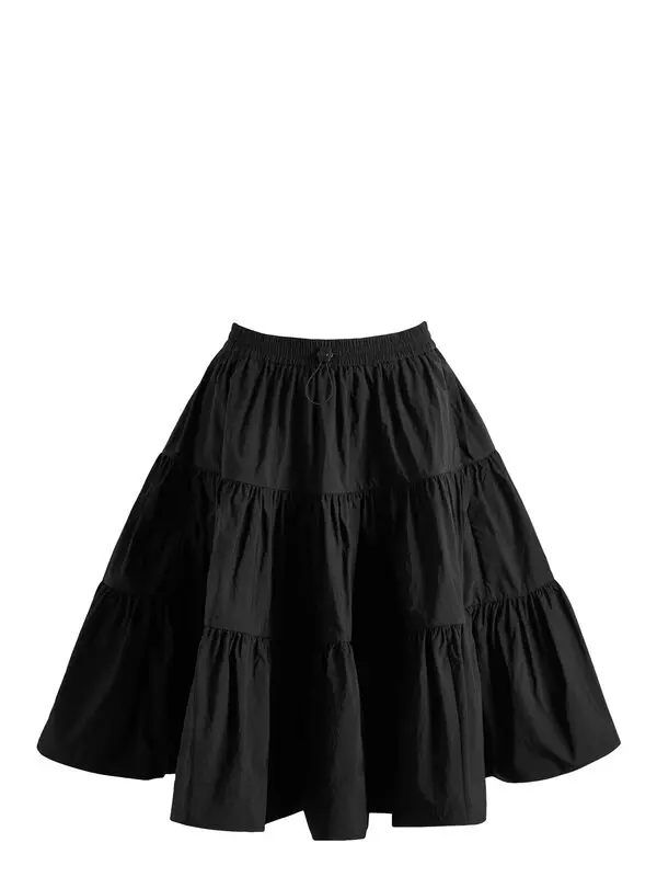 Cecilie Bahnsen Alec Crinkled Taffeta Skirt - Black