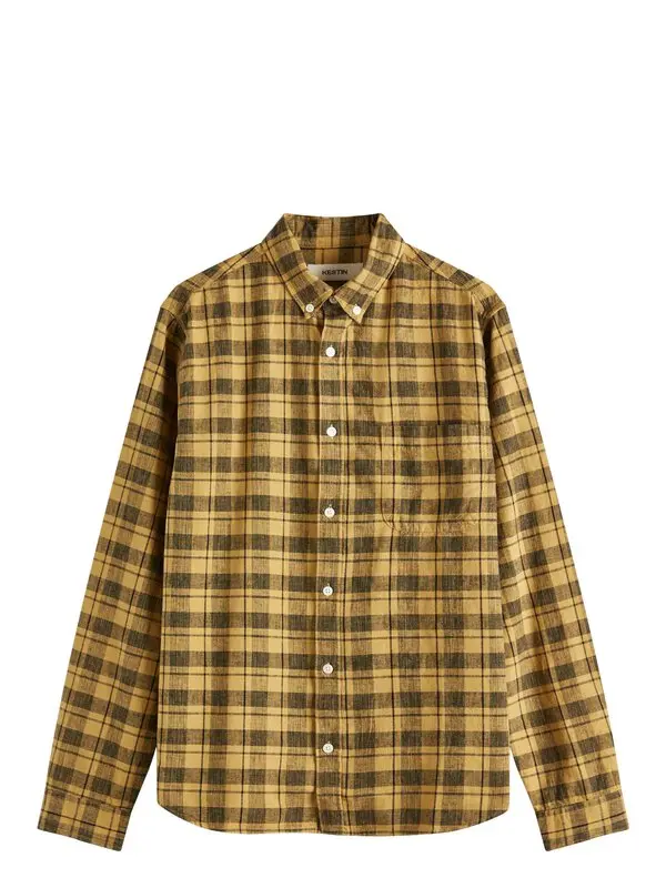 KESTIN Raeburn Button Down Shirt - Gorse Yellow