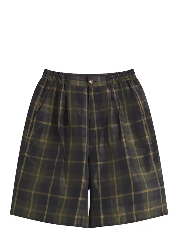 Comme Des Garçons Weather Check Shorts - Khaki