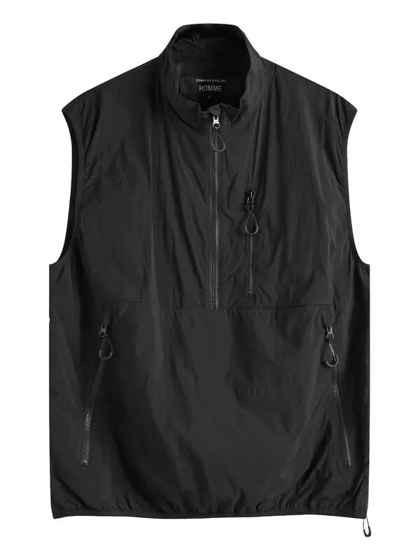 Comme Des Garçons Nylon Typewriter Gilet - Black