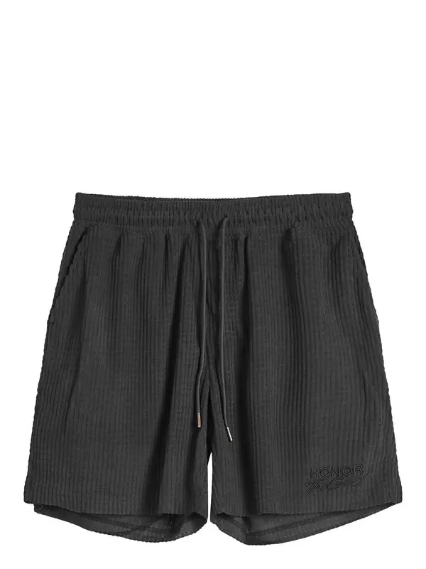 HONOR THE GIFT Textured Knit Short - Black