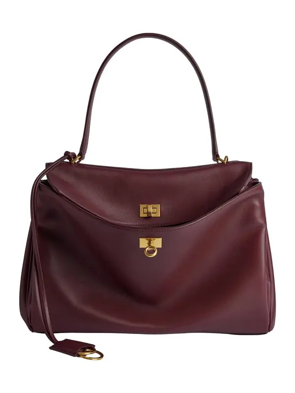 Balenciaga Leather Rodeo Top-handle Bag - Red