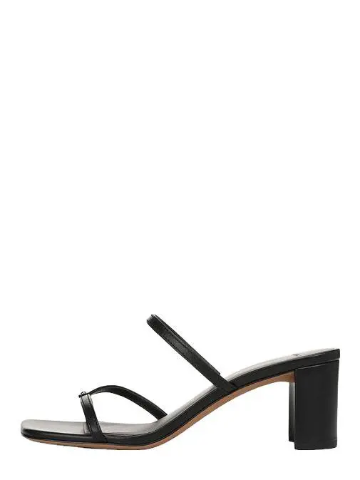 Vince Ona Leather Heeled Sandal - Black