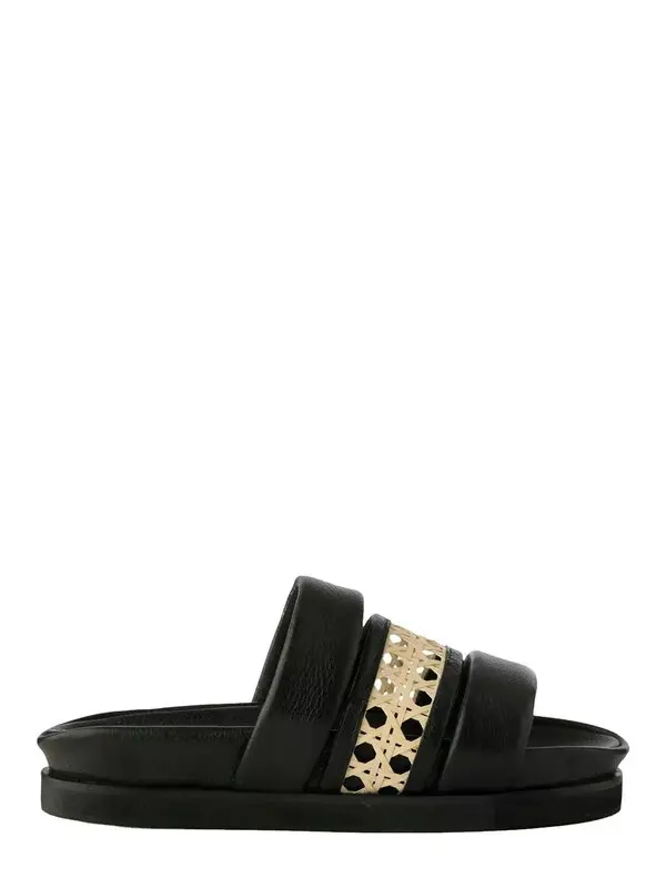 MISCI Carriola Leather Sandals - Black