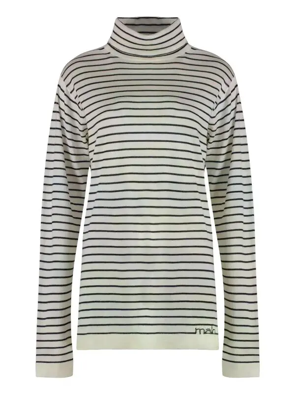 Malo Striped Jumper - White