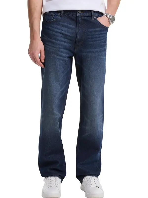 Michael Kors Finn Straight Fit Denim Jeans - Blue