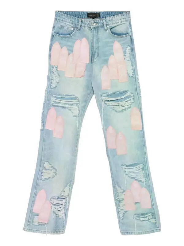WHO DECIDES WAR BY EV BRAVADO Easter Jeans - Blue