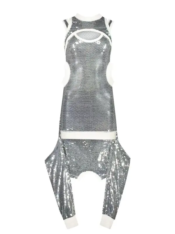 Jeremy Scott Sequin-embellished Dress - Grey