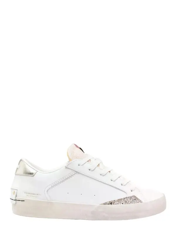CRIME LONDON Distressed Sneakers - White