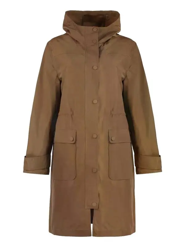 YVES SALOMON Hooded Parka Coat - Brown