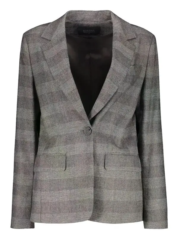 Lorena Antoniazzi Prince Of Wales Check Blazer - Grey